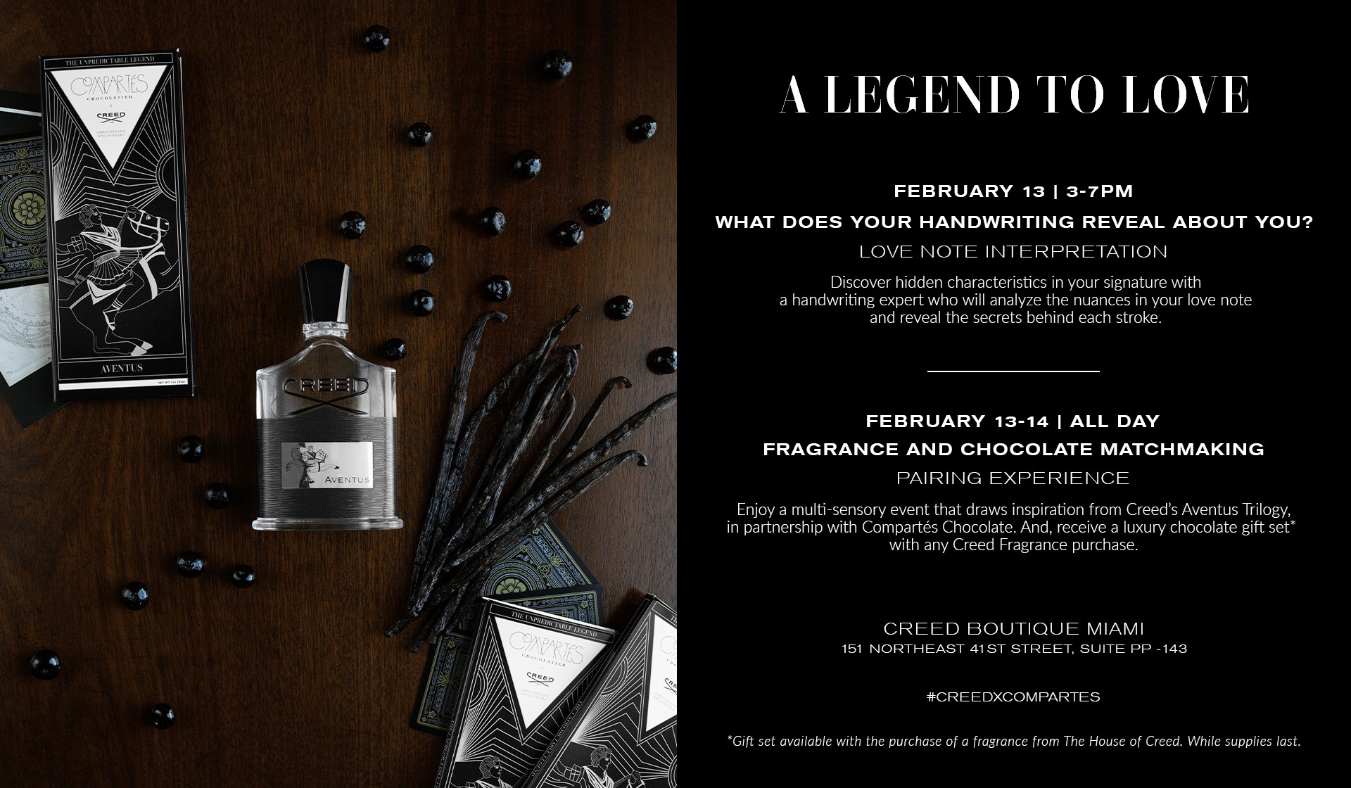 A Legend To Love Event at The House of Creed | Miami Design District